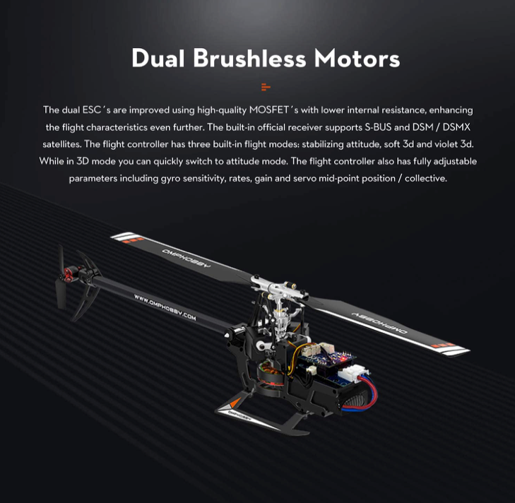 OMPHobby M1 RC Helicopter OMP Protocol Version - Ohio Model Products