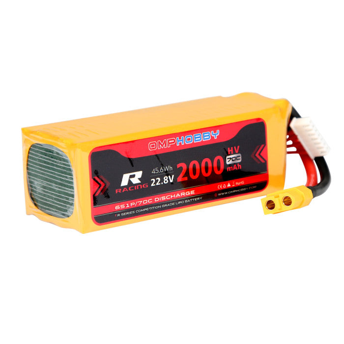 OMPHobby 70C 6S 2000mAh High Voltage 22.8V LiPo Battery M4 Heli Batter ...